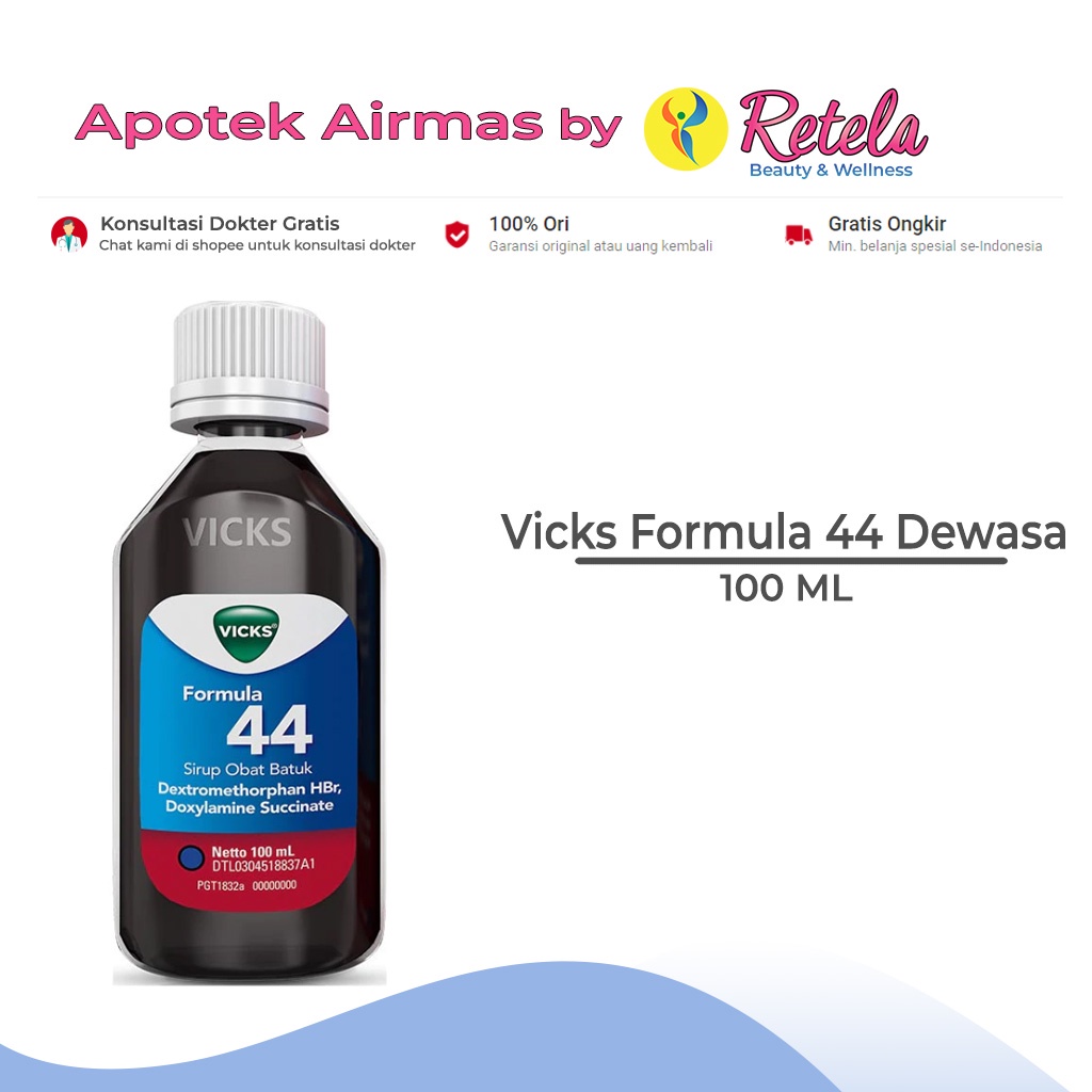Jual VICKS FORMULA 44 1 BOTOL 100ML | Shopee Indonesia