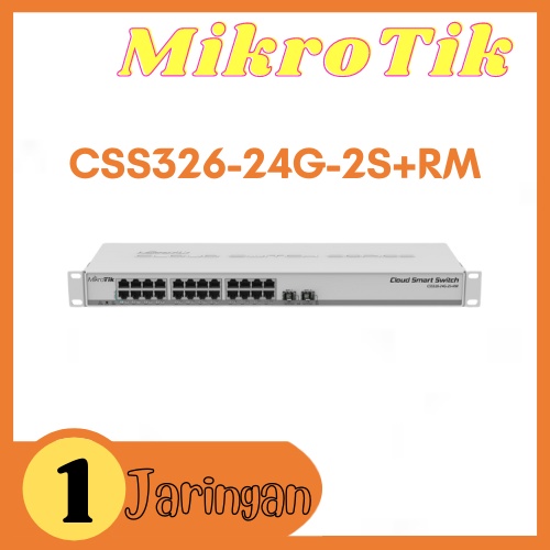 Jual Mikrotik Routerboard CSS326-24G-2S+RM SwOS powered 24 port Gigabit ...
