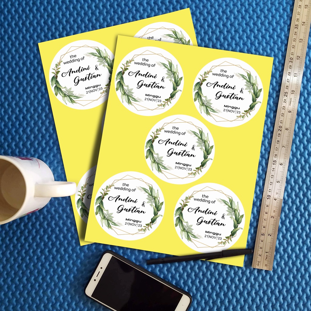 Jual STIKER PERNIKAHAN WEDDING STICKER LABEL BINGKISAN SOUVENIR TUMPENG ...
