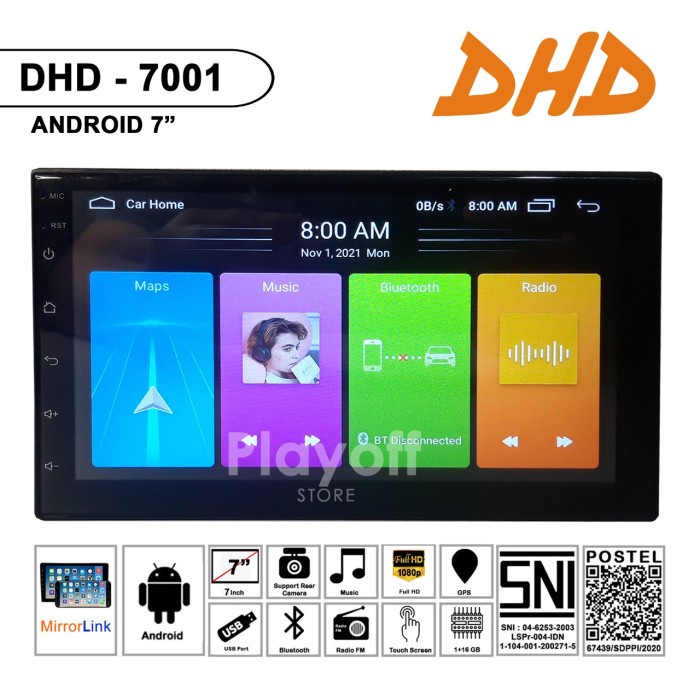 Jual Hum Head Unit Android 7 Inch Double Din Dhd-7001 | Shopee Indonesia