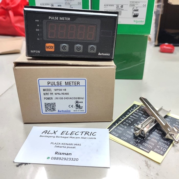 Jual Phot Pulse Meter Autonics Mp5W-48 100-240Vac Npn+Rs485 Original ...