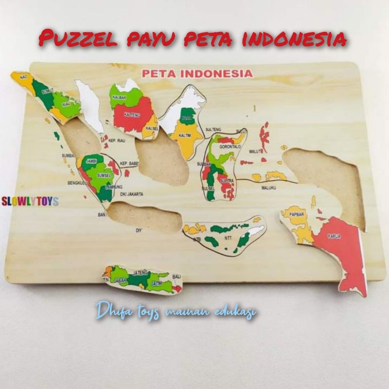 Jual Puzzle Peta Indonesia - Mainan Edukasi Puzzle | Puzzle Kayu Anak ...