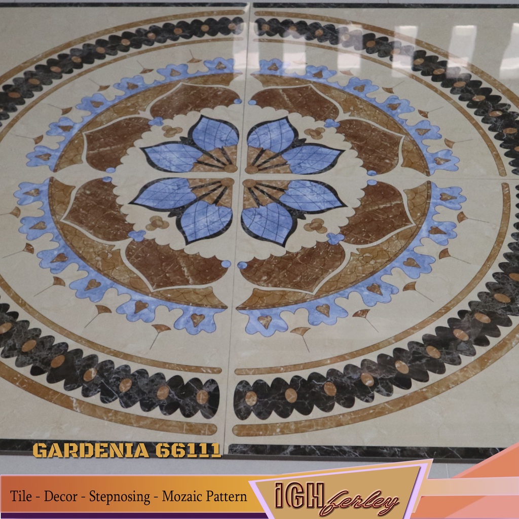 Jual Granit Pola Decor 120x120 cm Motif Floral Gardenia Mewah Termurah ...