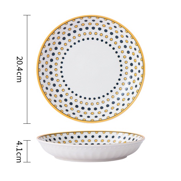 Jual ASHOME Piring Keramik Makan BLUE FLOWER Collection Tahan Panas dan Microwave Safe ukuran 20 ...