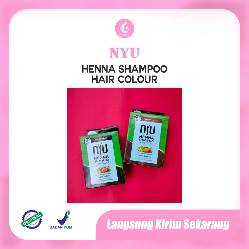 Jual NYU Henna Shampoo Hair Colour Dengan 10 Ekstrak Herbal-Tanpa ...