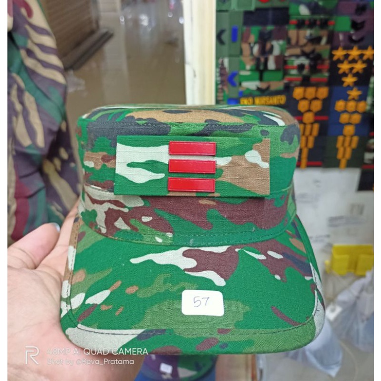 Jual topi pdl loreng terbaru + pangkat praka akrilik | Shopee Indonesia