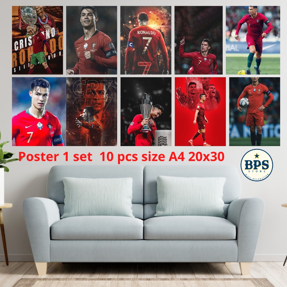 Jual POSTER DINDING 1 SET CRISTIANO RONALDO - POSTER RONALDO CR7 ...