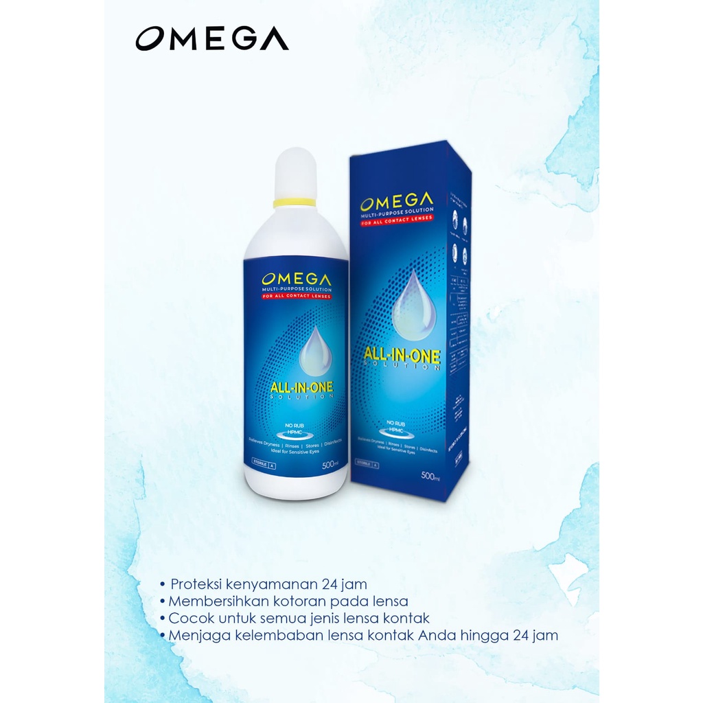 Jual Air softlens / CAIRAN SOFTLENS OMEGA ALL IN ONE 500 ML | Shopee ...