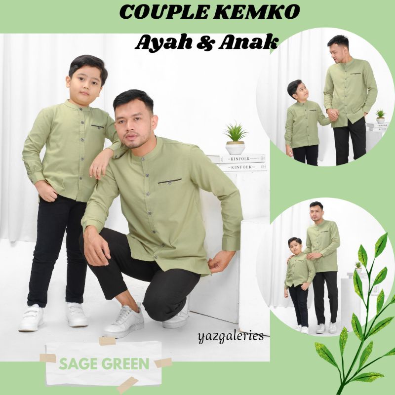 Jual Baju Couple Muslim Taqwa Kemeja Koko Lengan Panjang Ayah dan Anak Stanford Premium Warna ...
