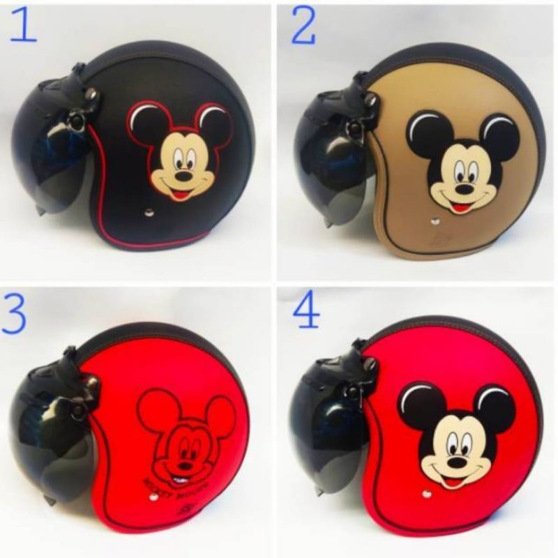Jual helm bogo retro dewasa gambar Mickey mouse | Shopee Indonesia