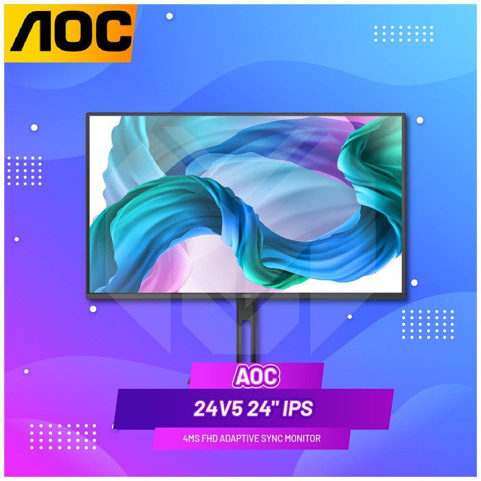 Jual AOC 24V5 24" IPS 4ms FHD Adaptive Sync Monitor | Shopee Indonesia