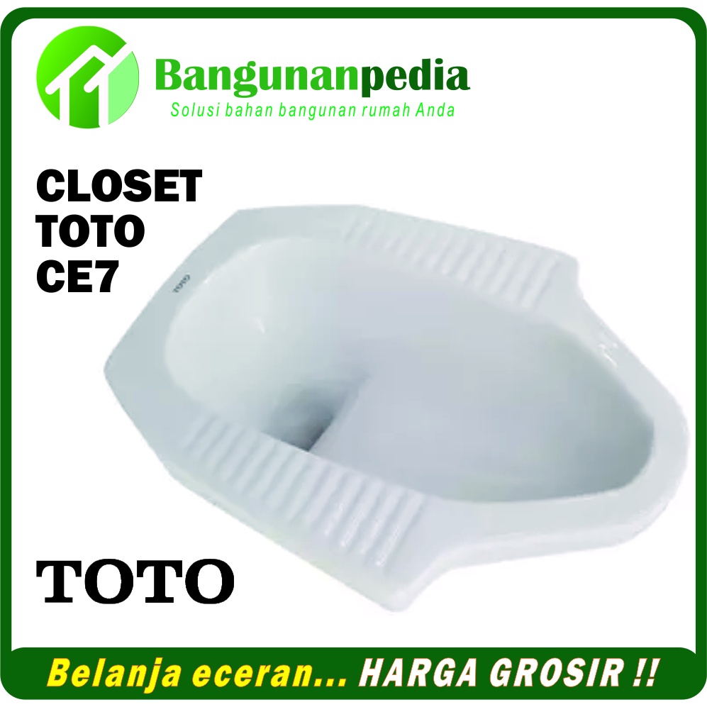 Jual CLOSET / KLOSET JONGKOK / TOILET SQUAT TOTO CE 7 / CE 7 WHITE ...