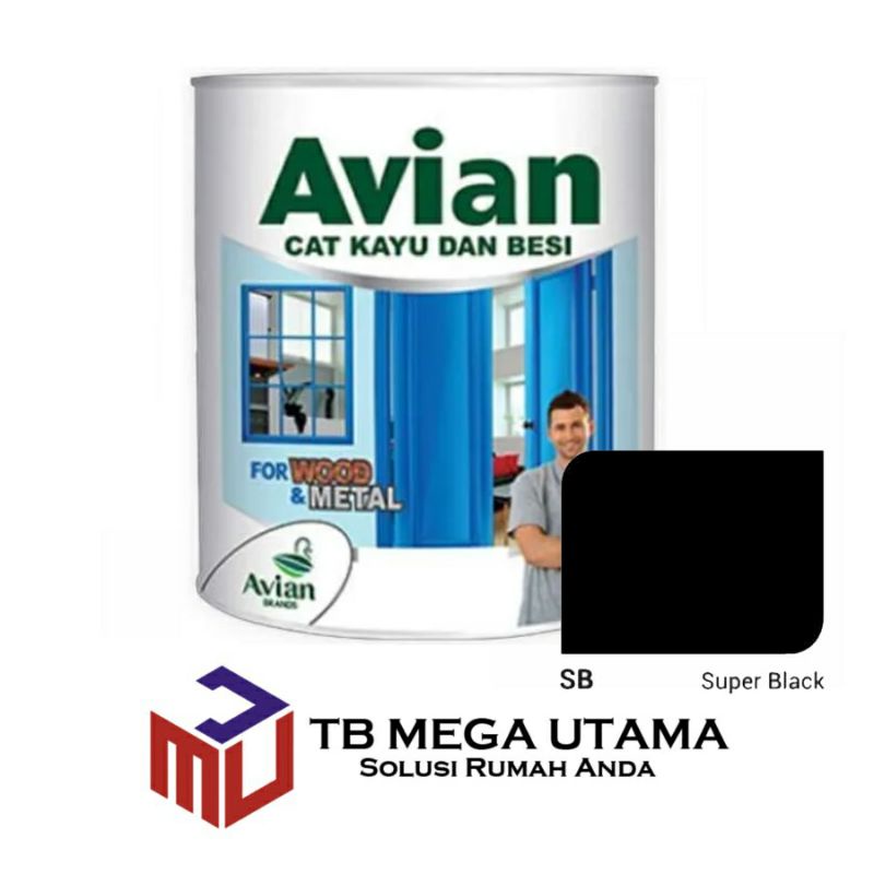 Jual Avian SB Super Black 1 Kg | Cat Kayu dan Besi | Shopee Indonesia