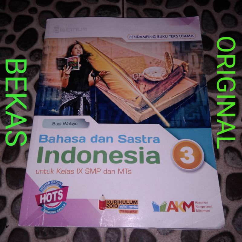 Jual Buku Bahasa dan Sastra Indonesia kelas 9 IX 3 III SMP Platinum Tiga Serangkai Kurikulum ...