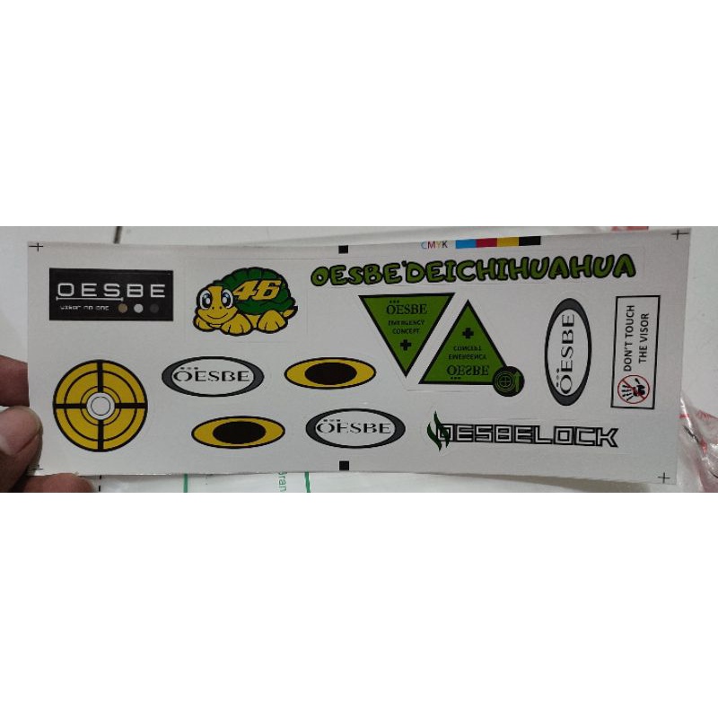 Jual sticker visor / stiker/sticker kaca helm set logo OSBE | Shopee ...