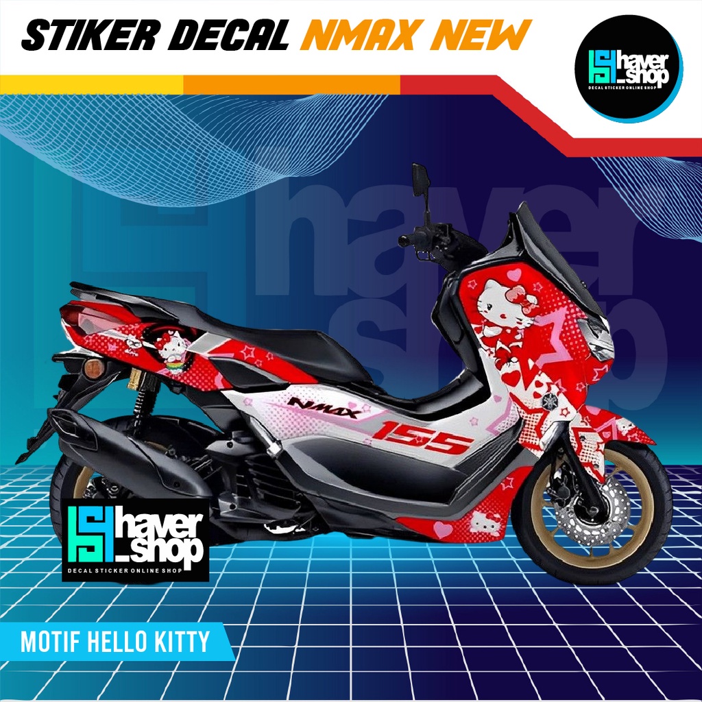 Jual Sticker decal full body Yamaha nmax HEllo Kitty Merah | Shopee ...