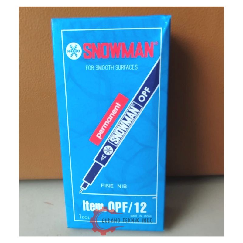 Jual Pulpen OPF Permanen Hitam SNOWMAN / SNOWMAN OPF Permanent Black ...