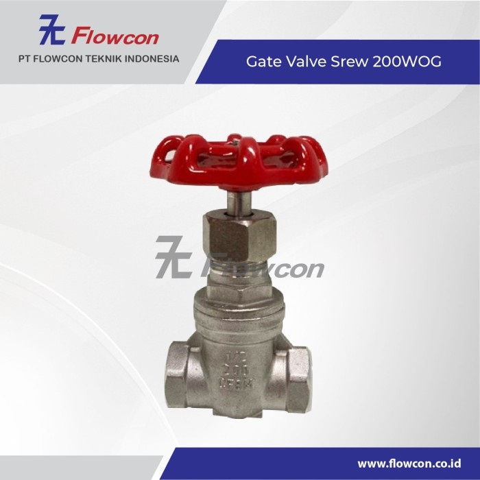 Jual REAL STAINLESS STEEL 316 GATE VALVE 200 WOG SIZE 2" FLOWCON | Shopee Indonesia