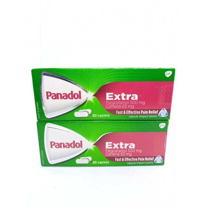 Jual PANADOL EXTRA PARACETAMOL 500 MG CAFFEINE 20 CAPLETS ORI AUSTRALIA ...
