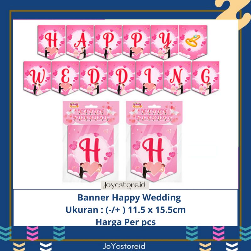 Jual Banner Happy Wedding | Banner Pernikahan | Tulisan Happy Wedding ...