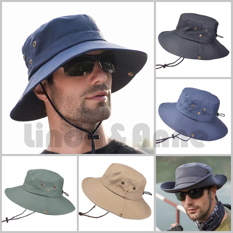 Jual Topi Gunung Rimba Tali Hiking Hutan Camping Hat - Topi Bucket ...