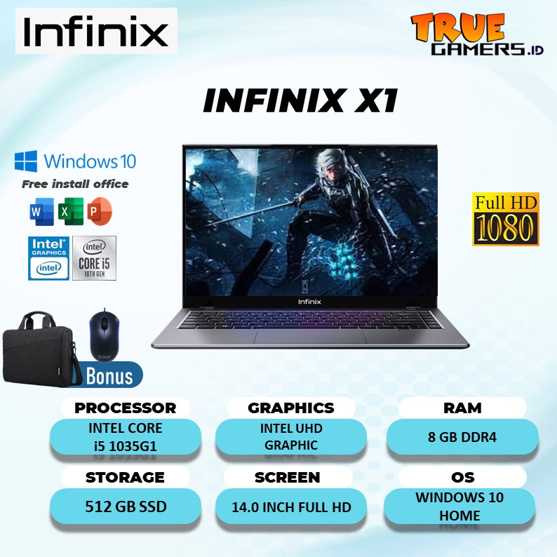 Jual Infinix X1 i5 1035G1 Win10 14.0FHD RAM 8GB 512ssd | Shopee Indonesia
