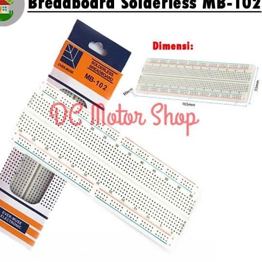 Jual SOLDERLESS BREADBOARD MB102 - PCB BREAD BOARD PROJECT 830 TITIK POINT | Shopee Indonesia