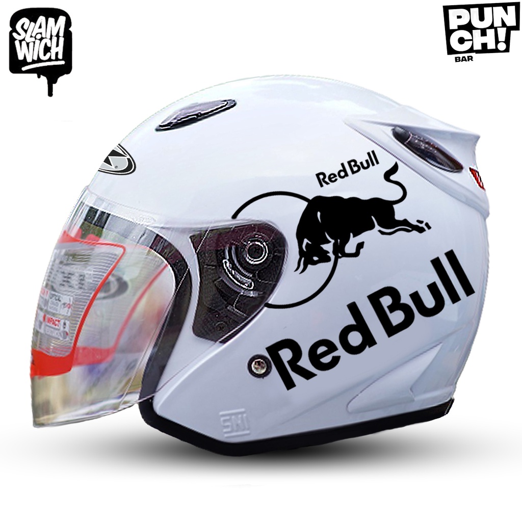 Jual Helm Half Face MLA CENTRO KW / Red Bull Solid SNI Untuk Pria Dan ...