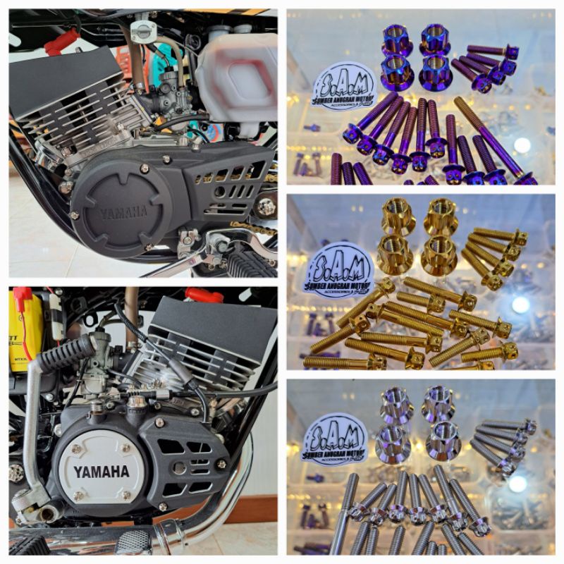 Jual BAUT PROBOLT RX KING BAGIAN MESIN BAK KIRI KANAN, BLOCK , MEMBRAN TOTAL ADA 25biji | Shopee ...