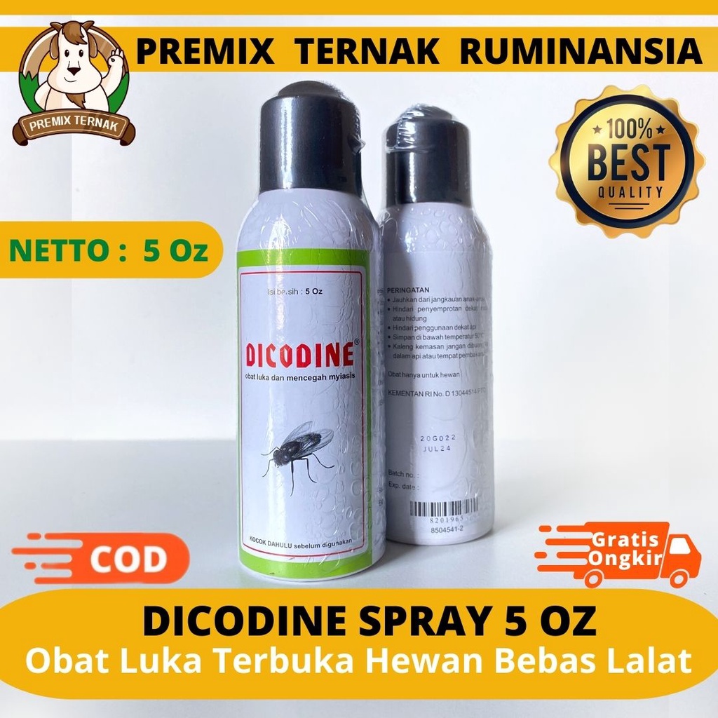 Jual DICODINE SPRAY - Dicodin Obat Semprot Luka Anti Lalat Kulit Miasis ...