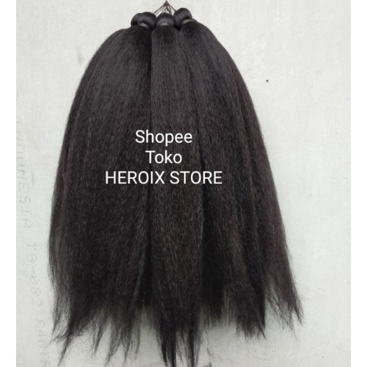 Jual Rambut cemara hitam polos/cemara ukuran 50cm-60cm | Shopee Indonesia