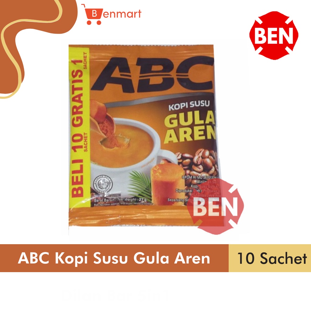 Jual ABC Kopi Susu Gula Aren 1 Renceng 10 Sachet Bungkus Kapal Api ...
