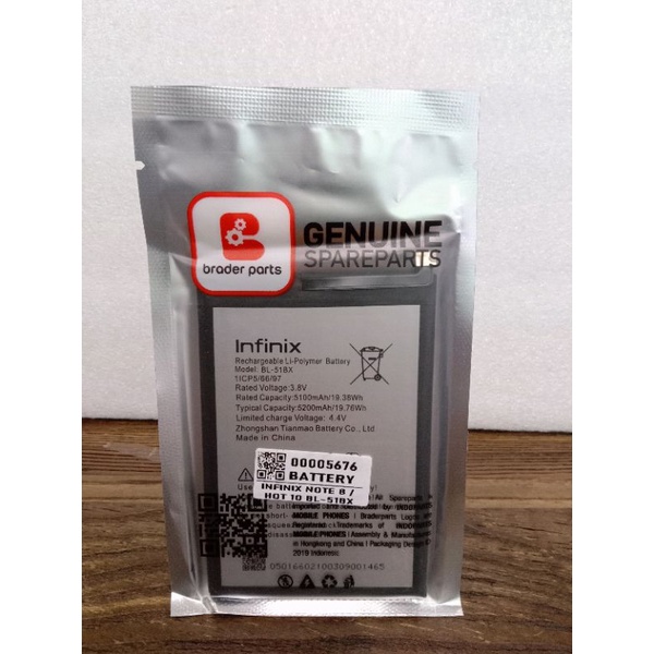 Jual BATRE INFINIX NOTE 8 X692 / HOT 10 X682 BL-51BX ORIGINAL 100% ...