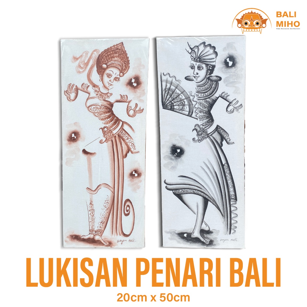 Jual Lukisan Kecak Janger 20 x 50 cm - Lukisan Kecak Janger Abstrak ...
