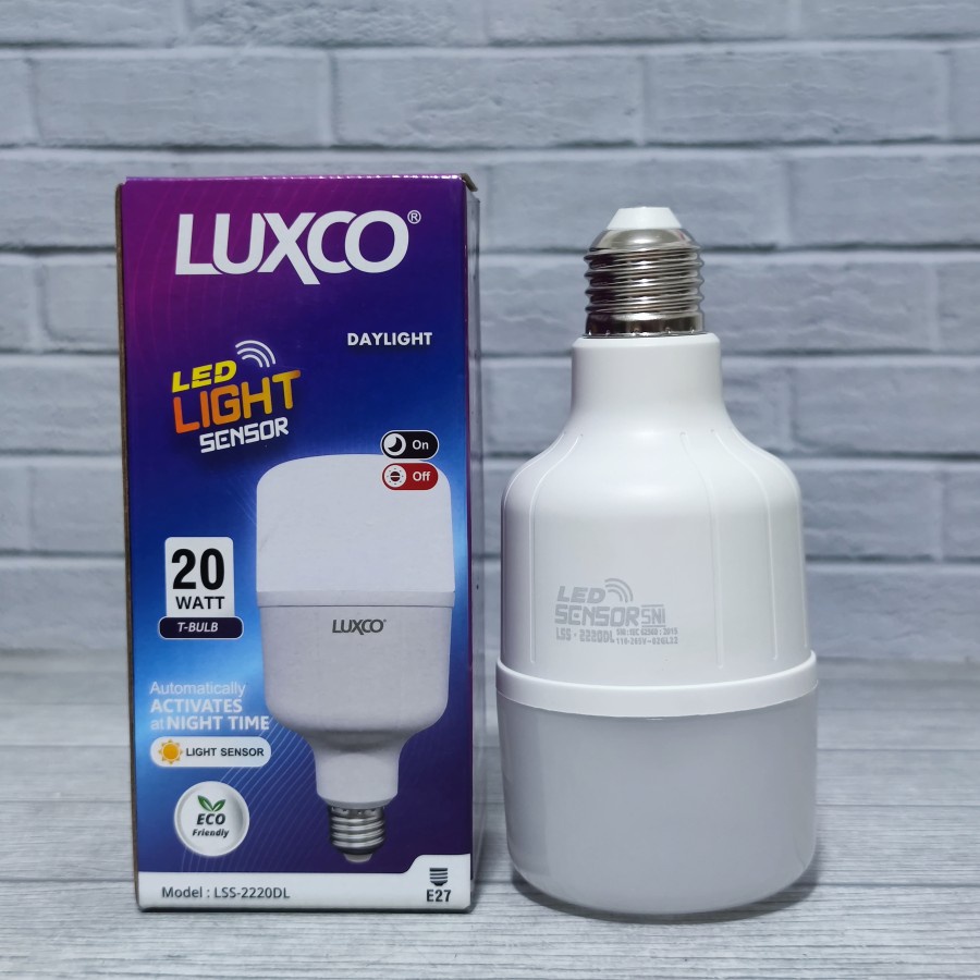 Jual LUXCO LAMPU LED SENSOR CAHAYA 20W CAHAYA PUTIH LIGHT SENSOR | Shopee Indonesia