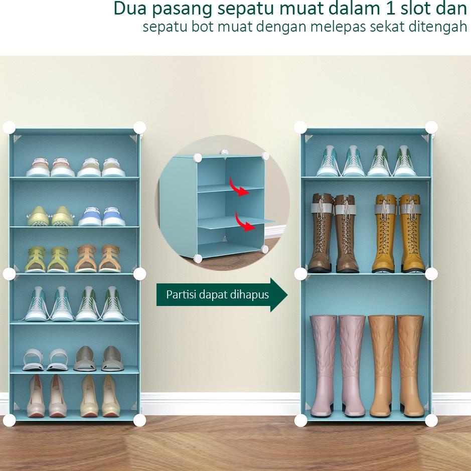 Jual 5.5 STOK READY Homes Rak Sepatu Anti Debu 6 Layer Tebal Shoe Rack ...