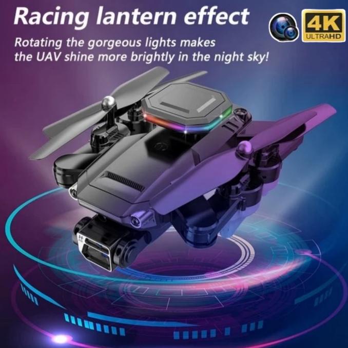 Jual Drone Lipat Dual Camera 4K Optical Flow Led Racing Latern Vs K7 E99 | Shopee Indonesia