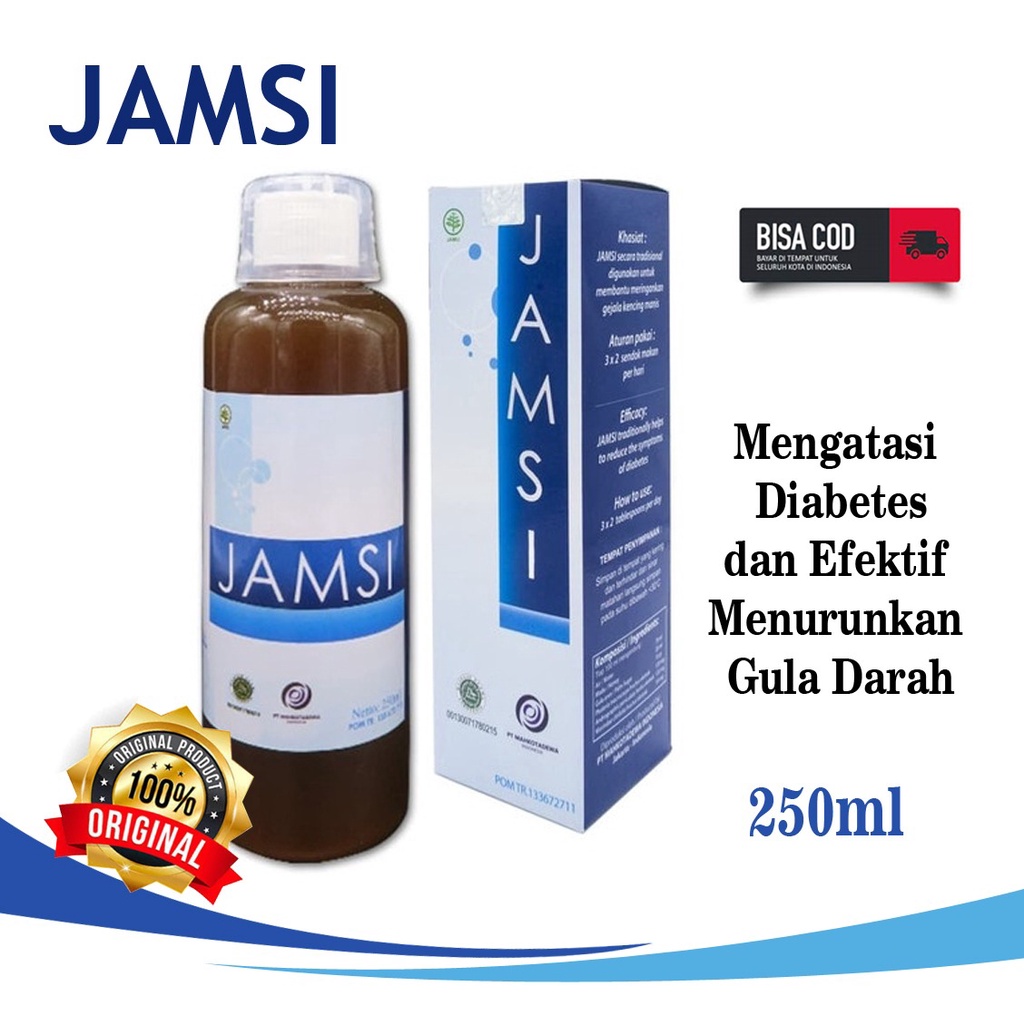 Jual Jamsi Obat Diabetes - Jamsi 250ml Asli Original | Jamu Diabetes ...