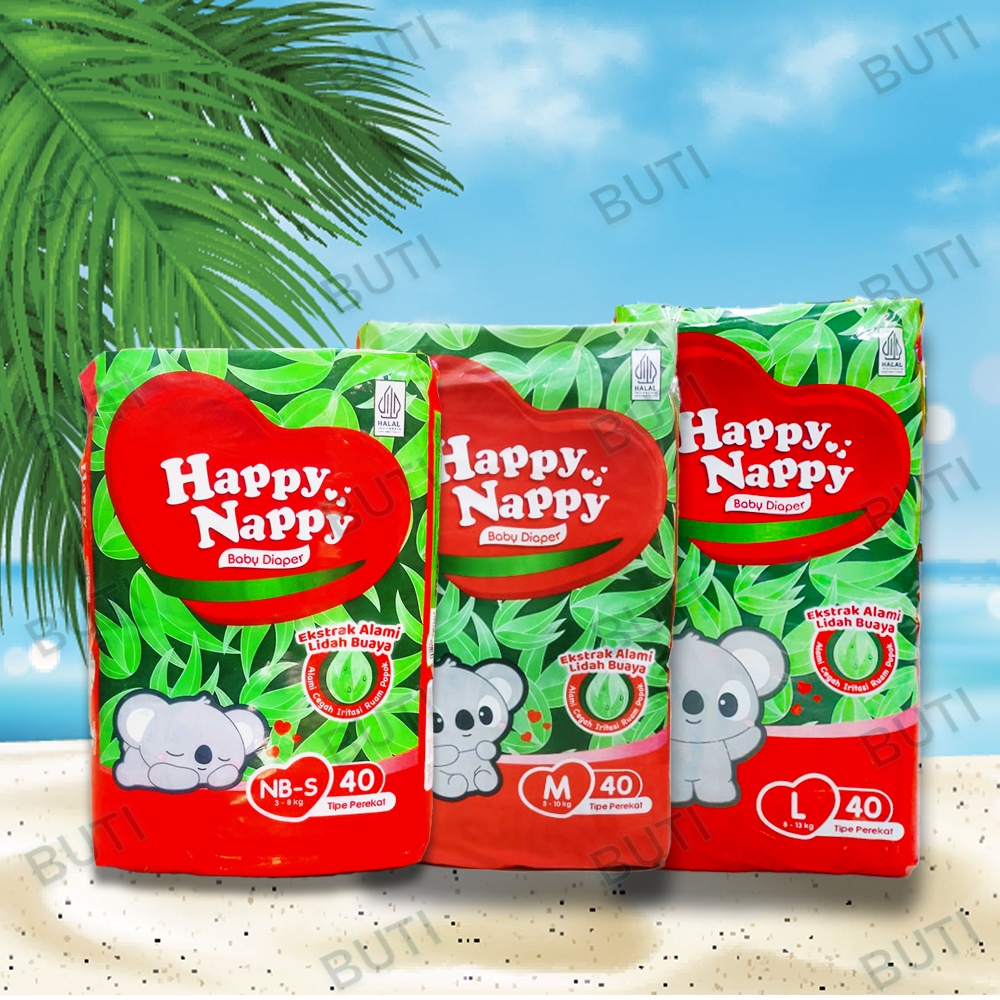 Jual HAPPY NAPPY Baby Diapers Popok Perekat NB-S40 / M40 / L40 | Shopee ...