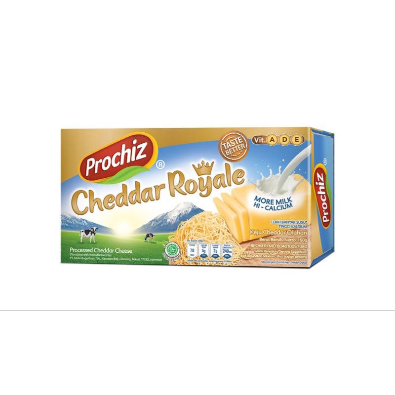 Jual PROCHIZ Cheddar Slices Original Gold melt keju olahan royale ...