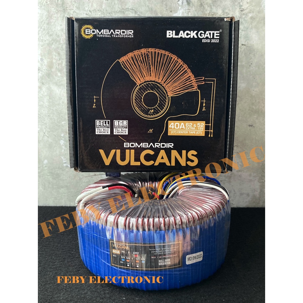 Jual TRAFO DONAT 40A 62V 52V CT VULCANS BOMBARDIR TRAVO TOROID 40 A CT ...