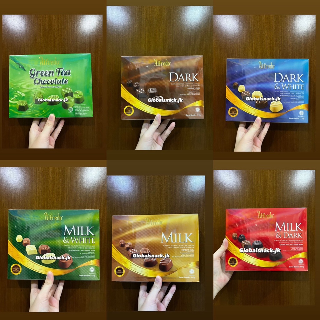 Jual ALFREDO FINE DARK CHOCOLATE / DARK & WHITE CHOCO / MILK & DARK ...