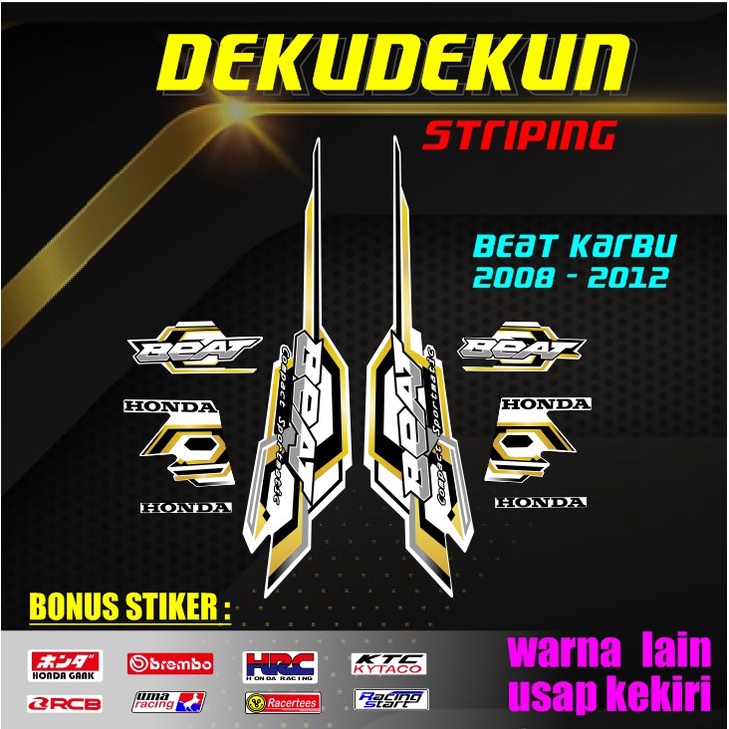 Jual STRIPING STICKER DECAL STIKER HONDA BEAT KARBU OLD LAMA VARIASI ...