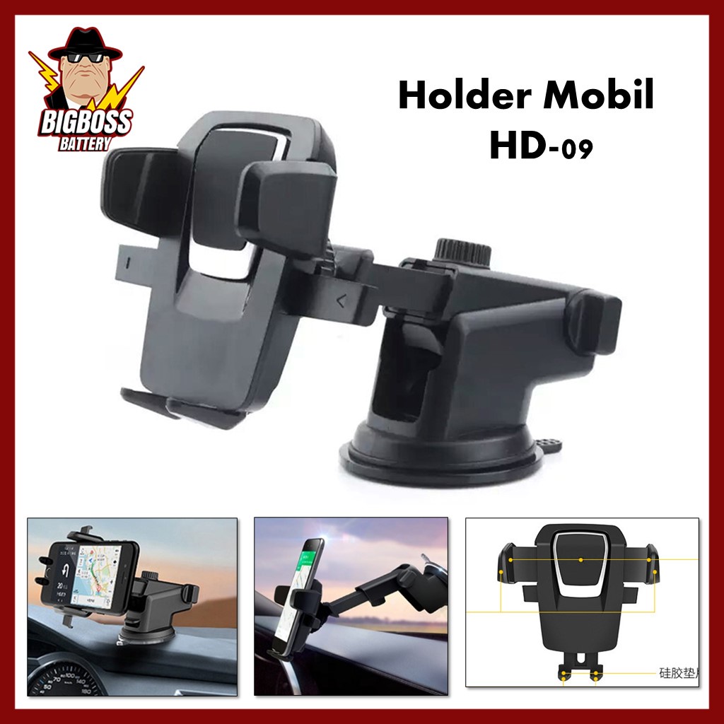 Jual Holder HP Mobil 360 Derajat Rotasi Car Holder Phone HD-09 Stand ...