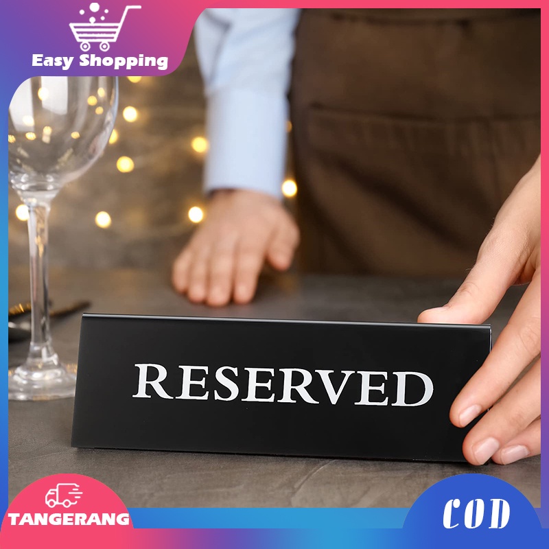 Jual Papan Reserved Acrylic Reserved Sign 20x7cm Papan Reservasi ...