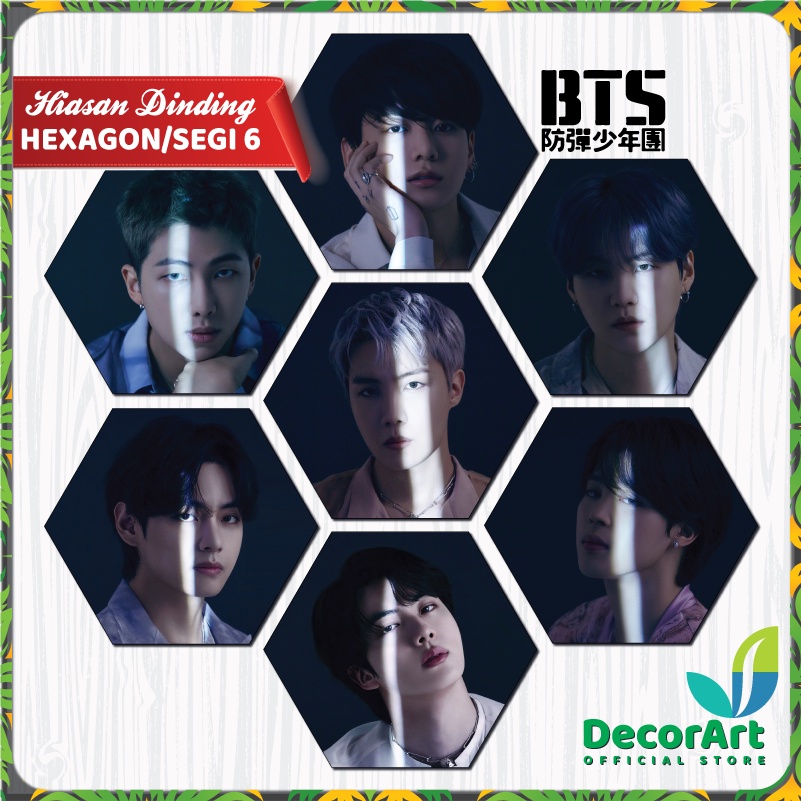 Jual DecorArt - Dekorasi Hiasan Dinding Segi 6 Hexagonal Tema BTS Korea ...