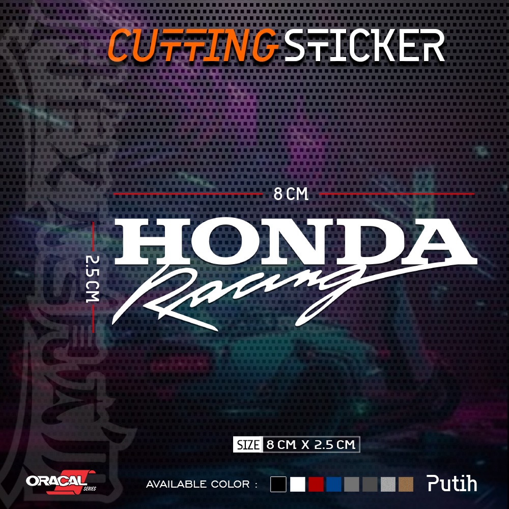 Jual Cutting Sticker HONDA RACING Text | Stiker Tulisan HONDA RACING ...