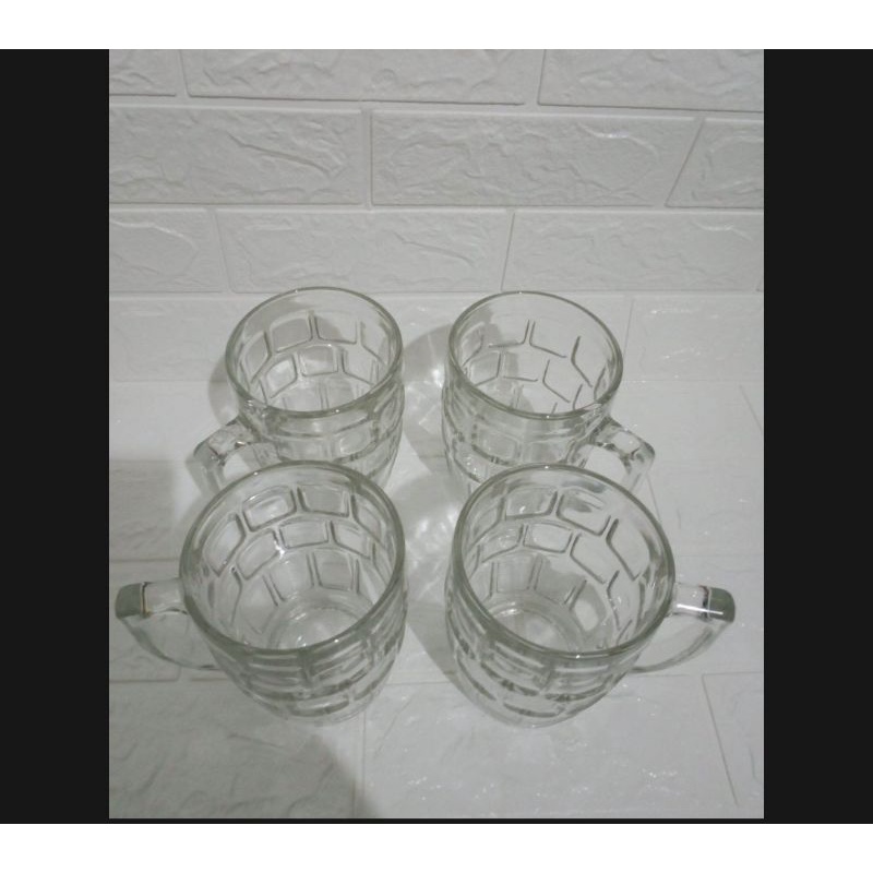 Jual Gelas Kaca Besar/ Mug Gagang Kaca 700 ml / Gelas Gagang Besar ...