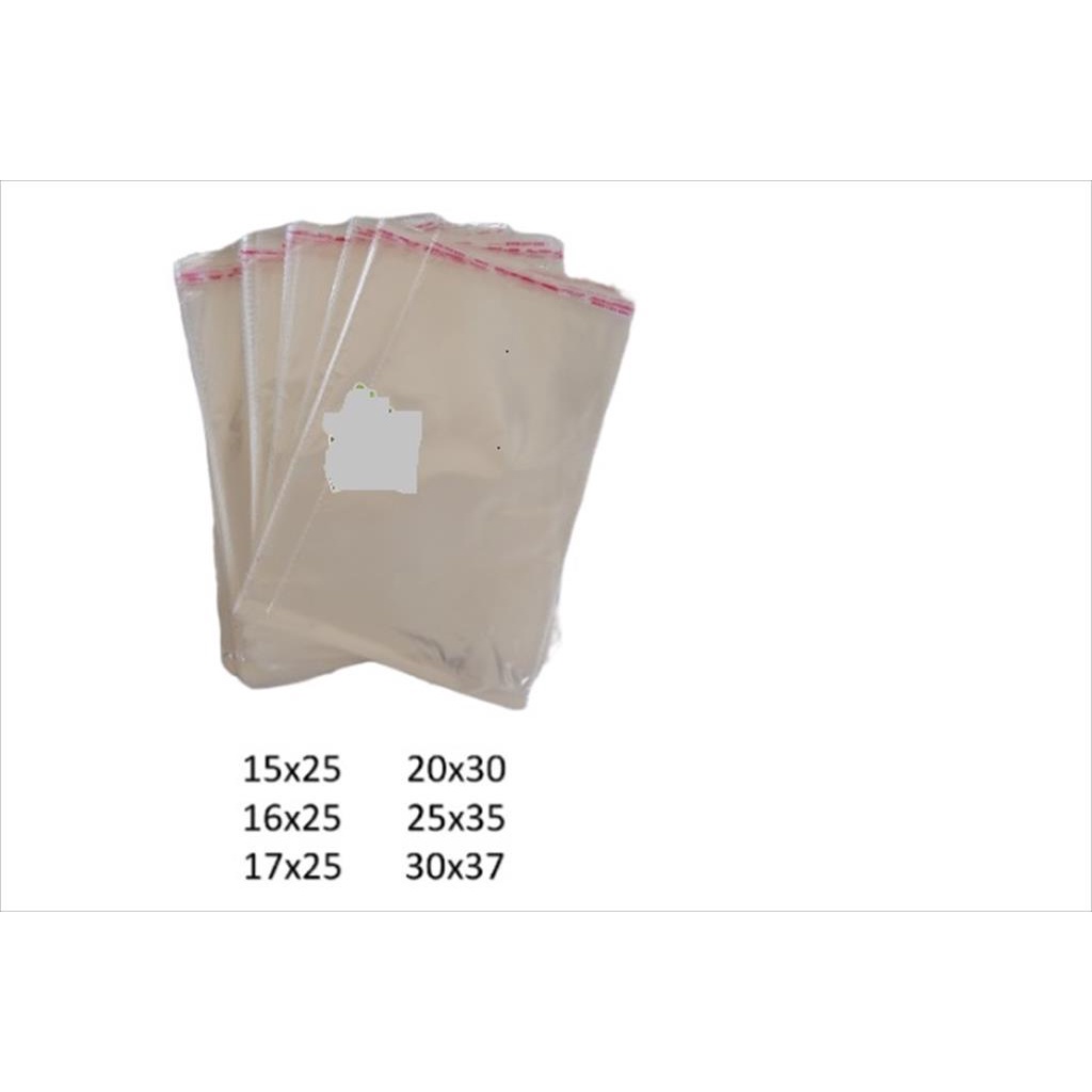 Jual PLASTIK OPP LEM PEMBUNGKUS ROTI UKURAN 12X12 25x35 | Shopee Indonesia