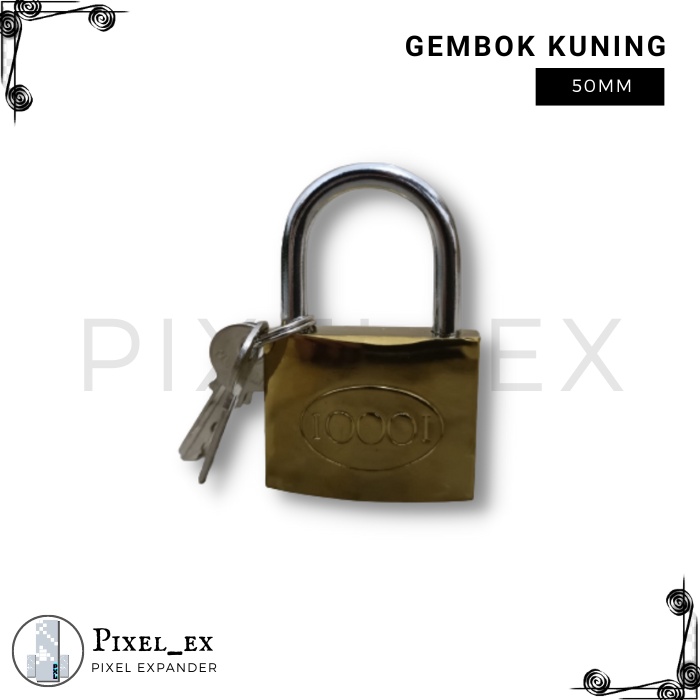 Jual Gembok Kuning / Kunci Gembok Kuning 20MM 25MM 32MM 38MM 50MM 63MM ...